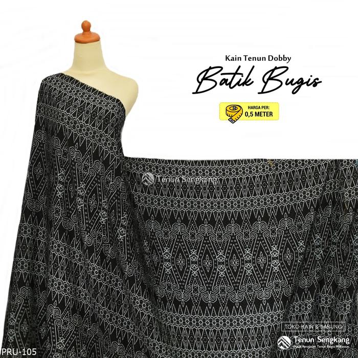 Jual Kain Tenun Dobby Batik Sutra Bugis Makassar - Tenun Sengkang PRU ...