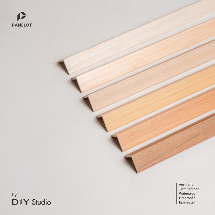 Jual Panelot lis sudut siku L corner stripe wall panel pvc DIY - Kota ...