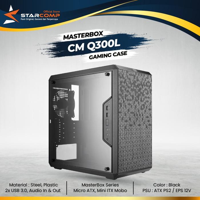 Jual Case Cooler Master Masterbox Q300L Casing Mini PC ITX MATX Gaming ...