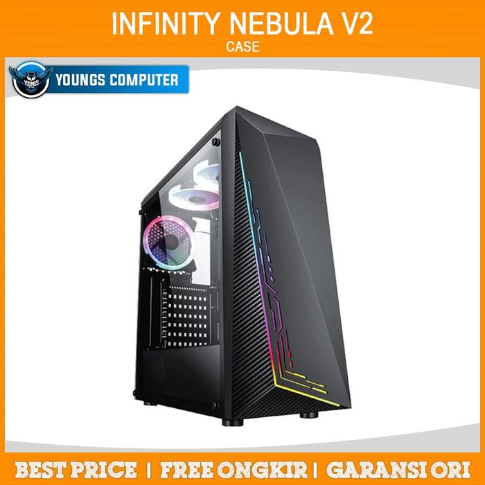 Jual CASE INFINITY NEBULA V2 - ATX | 1 Fan Rainbow | RGB Front ...