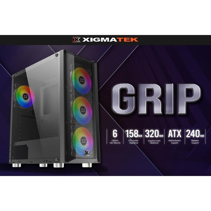 Jual Casing Xigmatek GRIP MID Tower (Casing Gaming, Casing Komputer ...