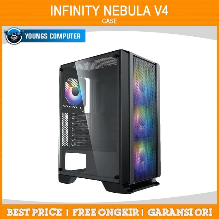 Jual Casing Infinity Nebula V4 Tempered Glass - ATX mATX Gaming Case ...