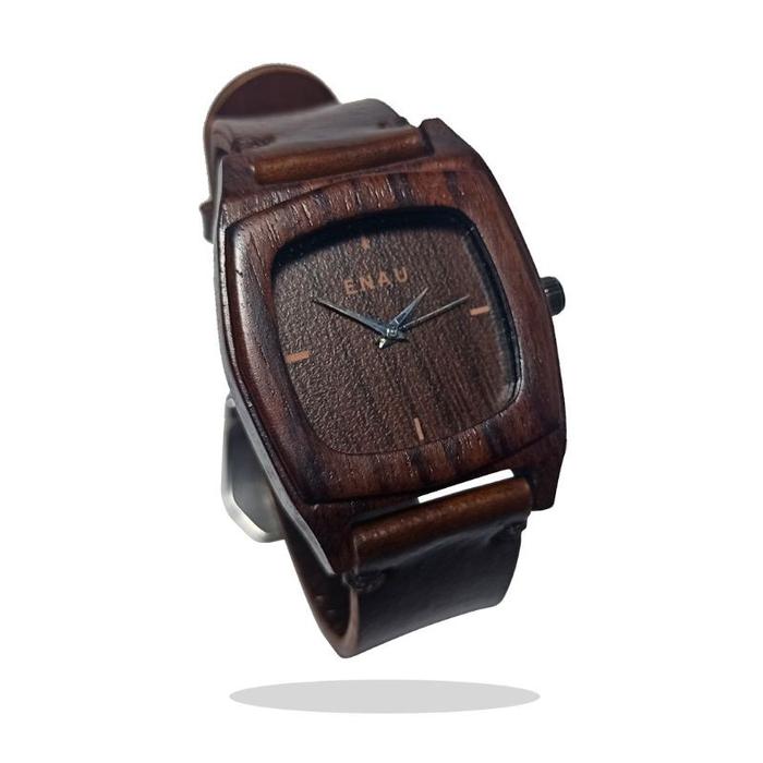 Jual Jam Tangan Kayu Enau Dark Rajo Leather Strap - Pria / Wanita ...