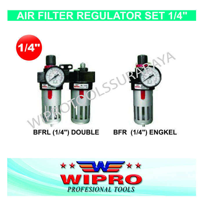 Jual Wipro Air Filter Regulator Set 1/4" Saringan Udara Bfrl(1/4 ...