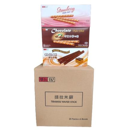 Jual BISKITOP - WILLIE WAFER STICK 5KG (1 DUS) Biskuit Coklat Stawberry ...