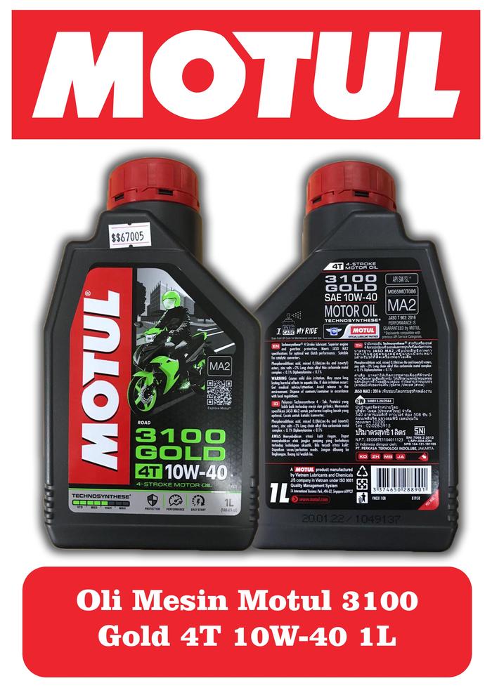 Jual Oli Mesin Motul 3100 Gold 4T 10W-40 1L 67005 - Kab. Bekasi - Jasutra motor | Tokopedia
