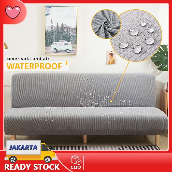 Jual Ready Kak Warna Solid Sofa Bed Cover Elastis Waterproof Tahan Noda ...