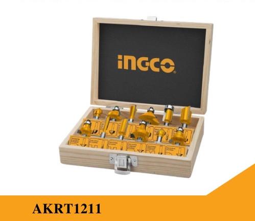 Jual Ingco AKRT1211 Mata Profil Kayu 12 Pcs 8mm Router Bits Mata ...
