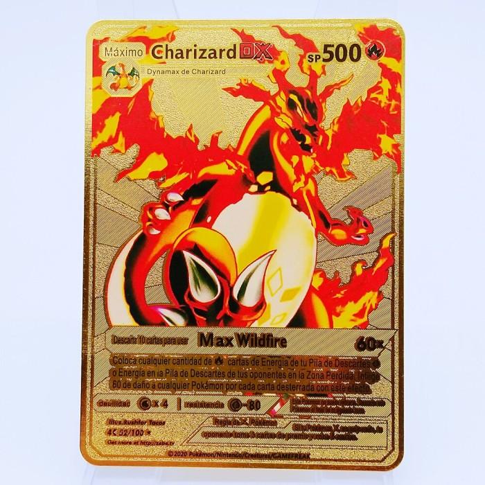 Jual Pokemon Iron Card Golden Metal Cards Pikachu Mewtwo Charizard Vmax ...