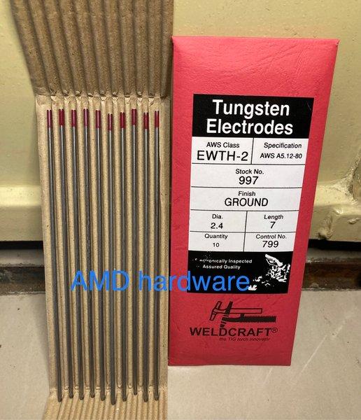 Jual Tungsten Electrode Kawat Las Argon 2.4mm Weldcraft ASLI Original ...