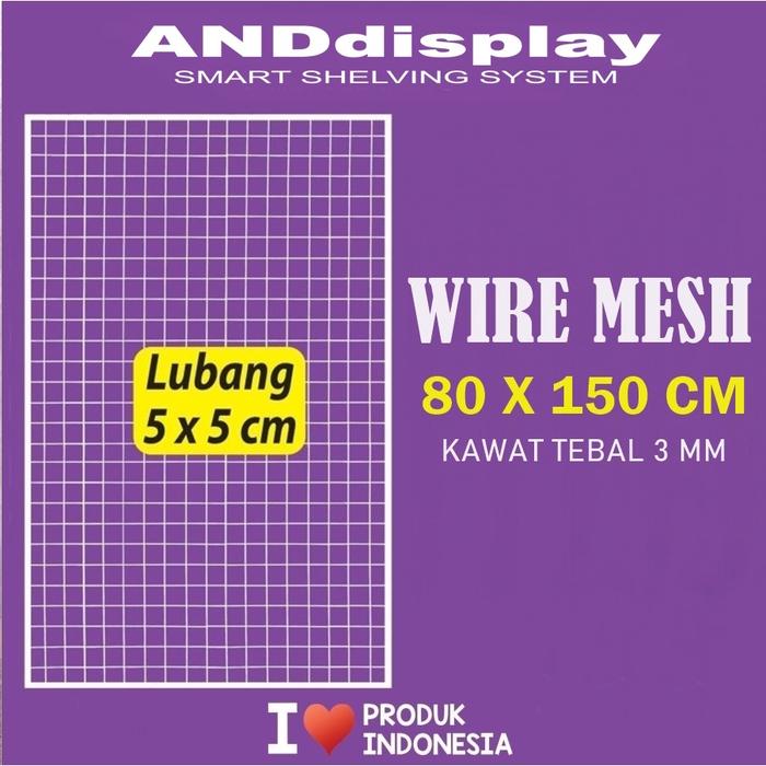 Jual WIRE GRID MESH RAM DINDING 90 X 150 CM - KAWAT JARING KOTAK - RAM ...