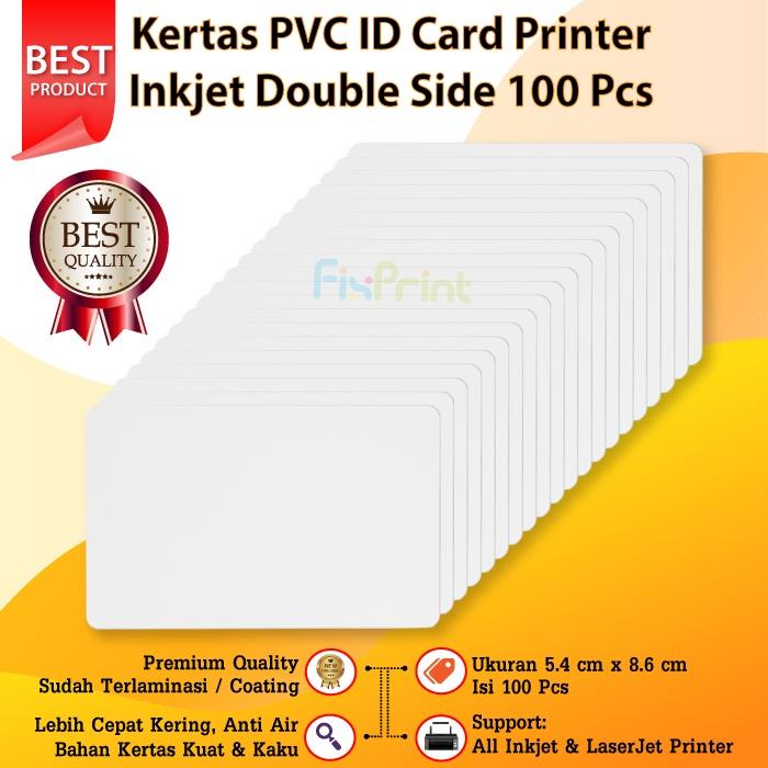 Jual Kertas PVC Bahan ID Card Printer Inkjet 100 pcs, Kertas PVC ...