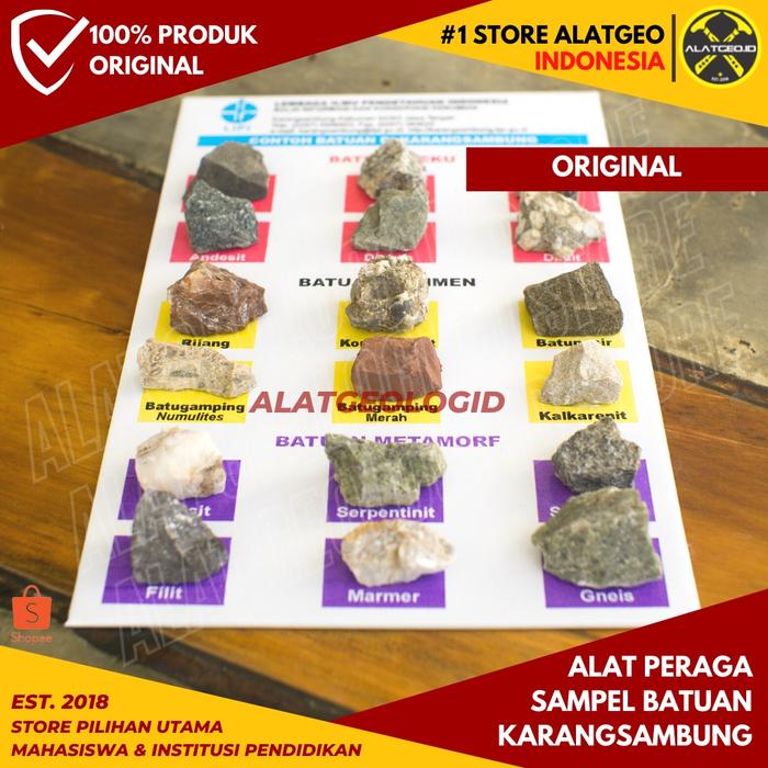 Jual kay Peraga batuan komparator geologi sampel batuan beku sedimen ...