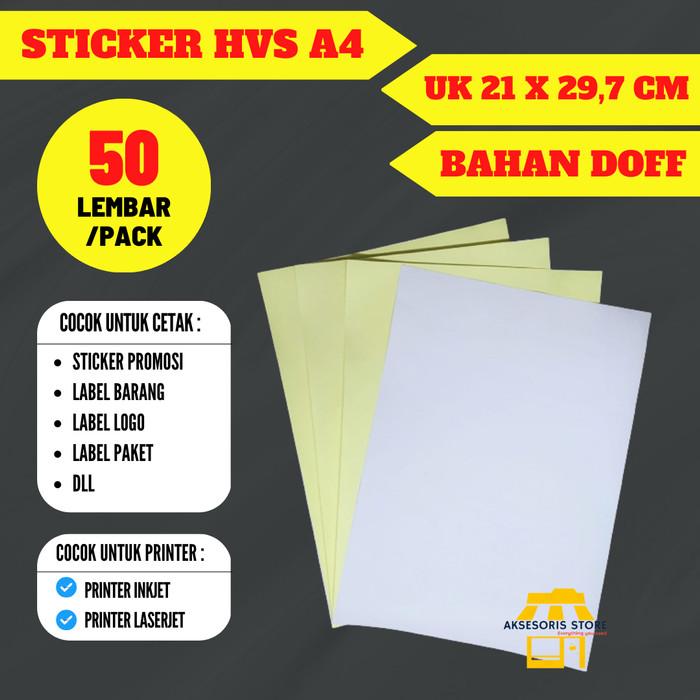 Jual Stiker Label A4 Isi 5 Lembar / Kertas Sticker Ukuran A4 - STIKER ...