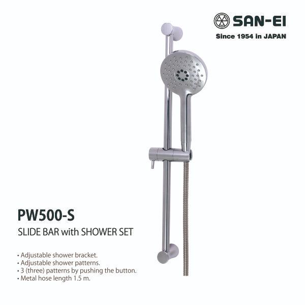 Jual SANEI Shower Tiang SET PW500-S | Slide Bar with Shower Set PW 500 S - Jakarta Barat - SAN ...