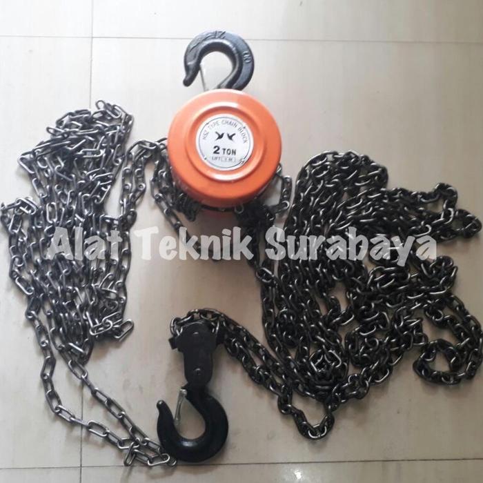 Jual Chain Block 5 T Ton X 3 M Meter Model Bulat Takel Blok Katrol ...
