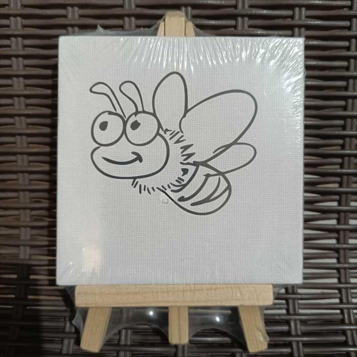 Jual [KT] Lukisan Kanvas Mini 10x10cm - Children Painting Canvas Easel ...
