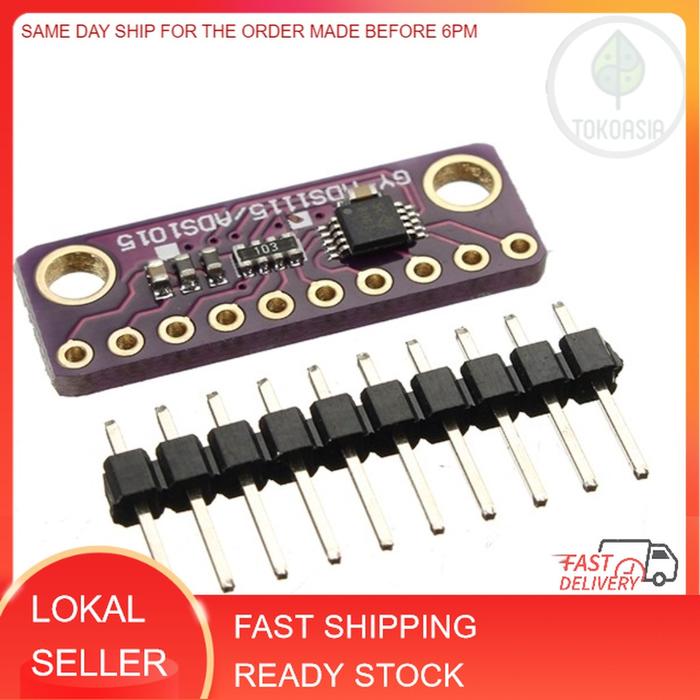 Jual GY ADS1115 16 Bit ADC I2C 4 Channel Modul Programmable Amplifier ...
