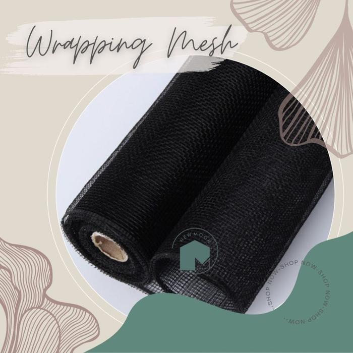 Promo Flower Wrap Mesh Buket Jala Wrapping Jaring Korean - BLACK - Kota ...