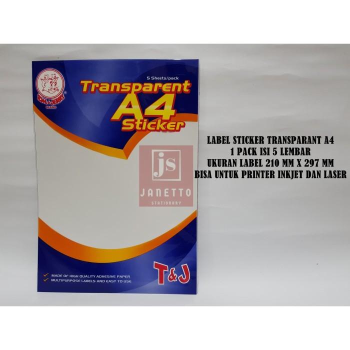 Jual Kertas Stiker Transparan Tom & Jerry Ukuran A4 Sticker Anti Air ...
