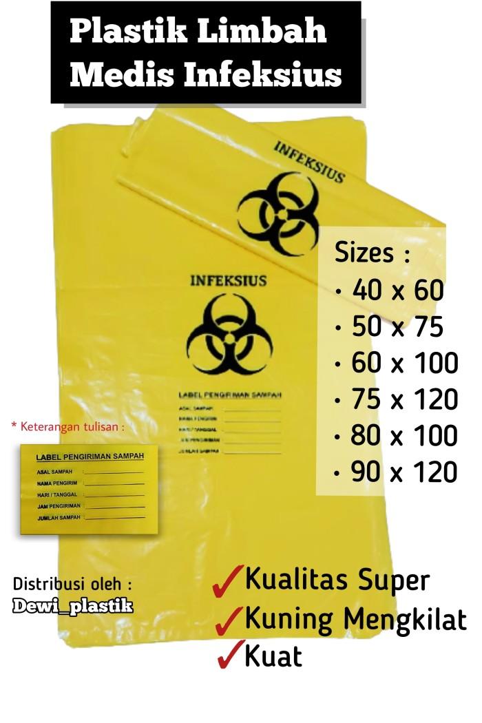 Jual Plastik Sampah Kuning Medis Infeksius - Logo B, 60 x 80 - Jakarta ...