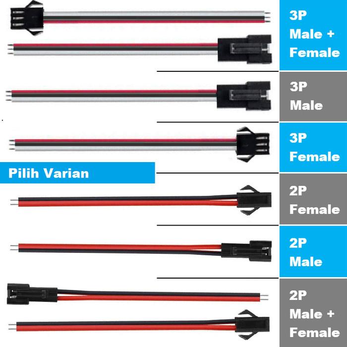 Jual Kabel Soket Konektor Led Dc Sm Jst 2 3 2P 3P Connector Female Male - Jakarta Barat - Libra ...