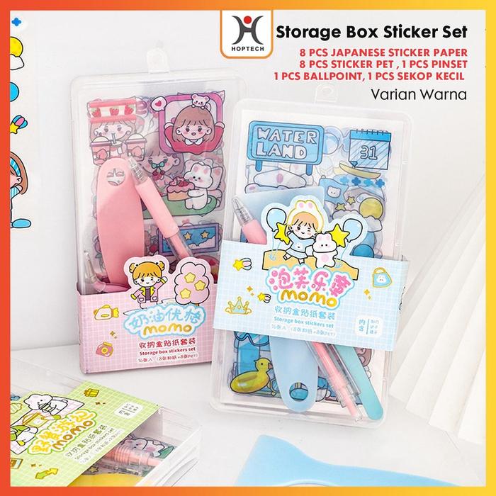 Jual A. MOMO Sticker Set Storage Box Kit Paket Kotak Sticker isi 16 ...