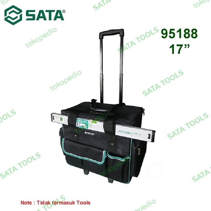 Jual TAS TOOLBAG PERKAKAS 17 INCH TROLLEY TOOL BAG SATA TOOLS 95188 ...