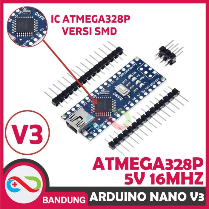 Jual ARDUINO NANO V3 ATMEGA328P CH340G 5V BOARD - Kota Bandung - SukiTech | Tokopedia
