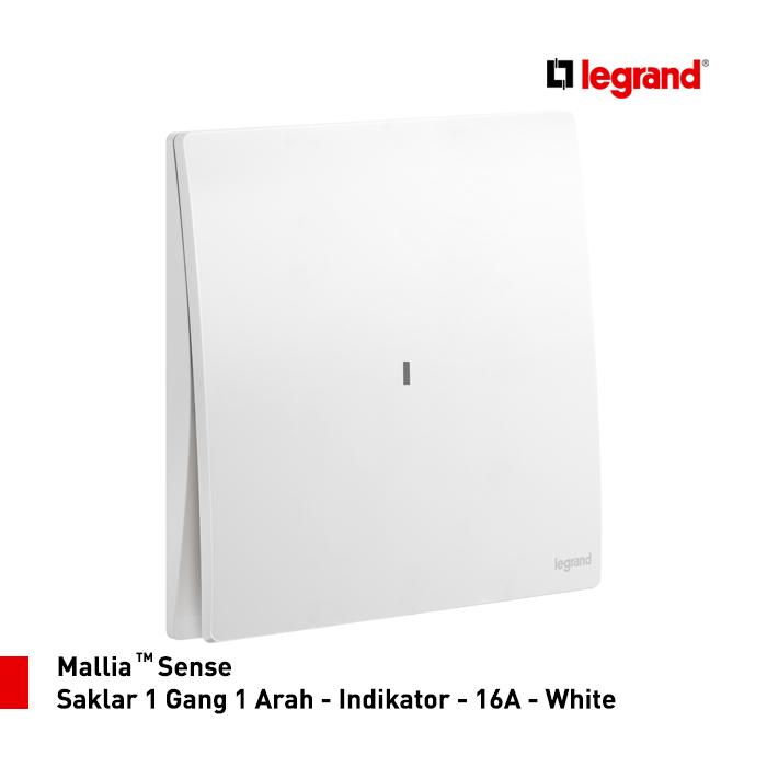 Promo Legrand Saklar Mallia Sense 1G1W - Indikator - 16A - Matt White - - Legrand Indonesia ...