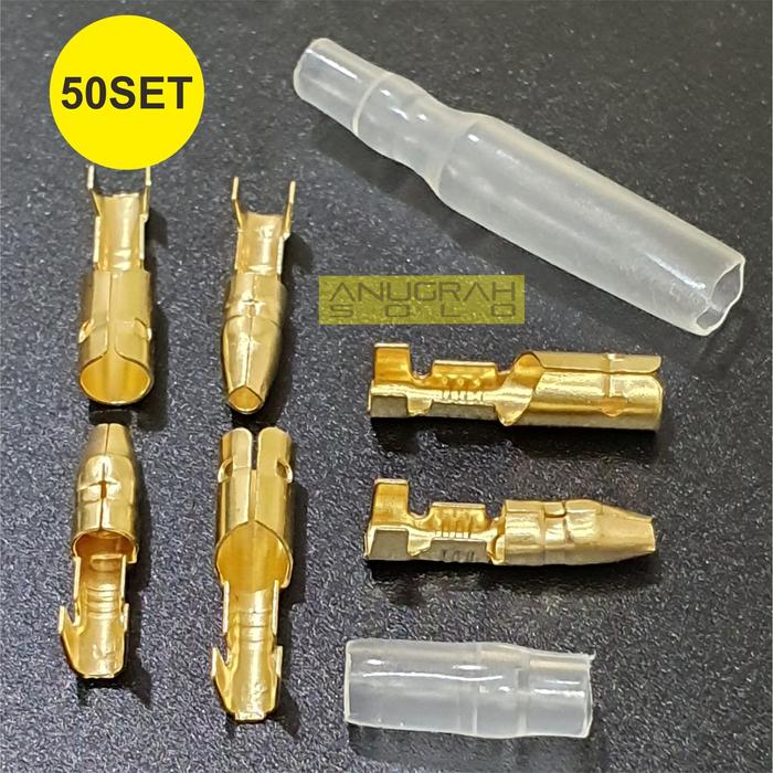 Jual S7 Kabel Skun Bulat Jantan Betina Konektor Motor Male Female Brass ...