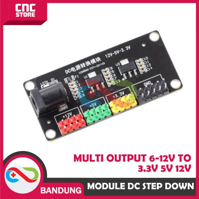Jual POWER MODULE DC STEP DOWN 6-12V TO 3.3V 5V 12V MULTI OUTPUT - Kota ...
