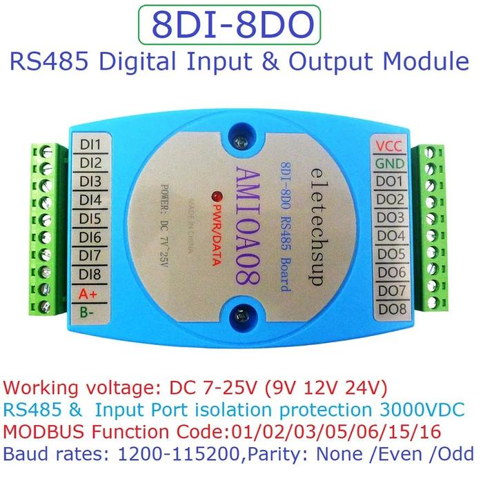 Jual DC 7-25V 8DI-8DO RS485 Digital NPN Input and Output Module - Jakarta Pusat - rsycel | Tokopedia