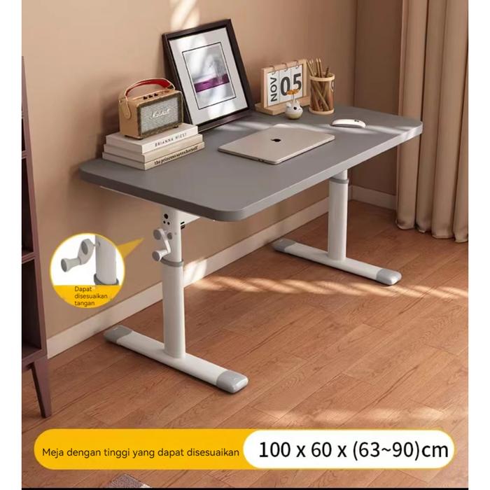 Jual Highline Meja Adjustable Height Meja Belajar Meja Kerja - 86 ABU ...
