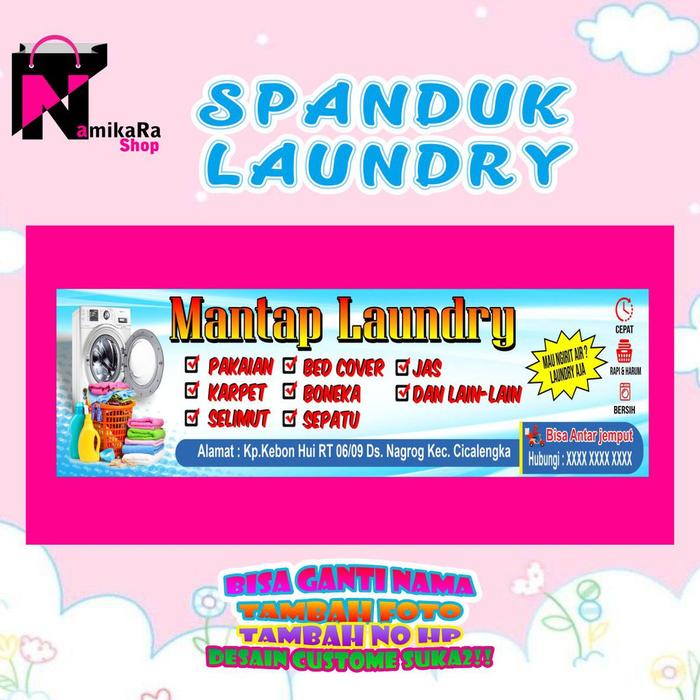 Jual Banner Spanduk Badrop Laundry / Banner Laundry Viral/ Spanduk ...