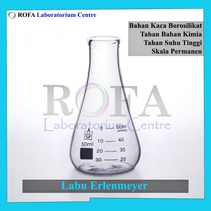 Jual Labu Erlenmeyer / Erlenmeyer Flask / Conical Glass Pyrex 50 mL ...