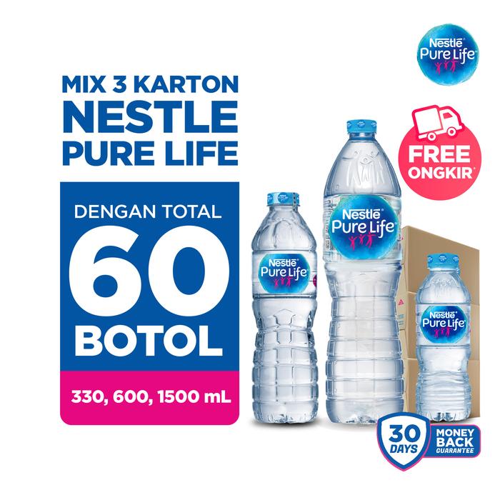 Promo Nestle Pure Life 3 Karton - 330, 600, 1500ml - Jakarta Timur ...