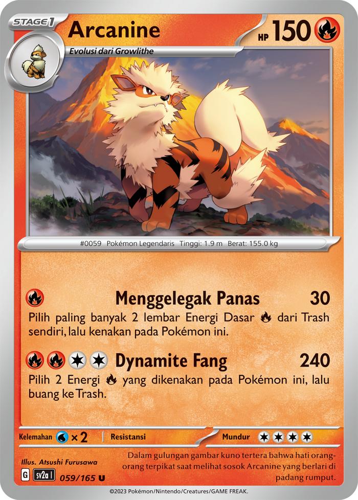 Jual Arcanine sv2a 059/165 - Pokemon 151 - TCG Indonesia - Jakarta Barat - Payung Project ...