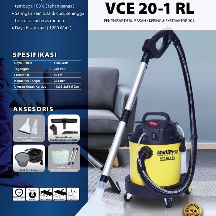 Jual MULTIPRO VACUM CLEANER EKSTRAKTOR 20 L VCE 20-1 RL VACUUM ...
