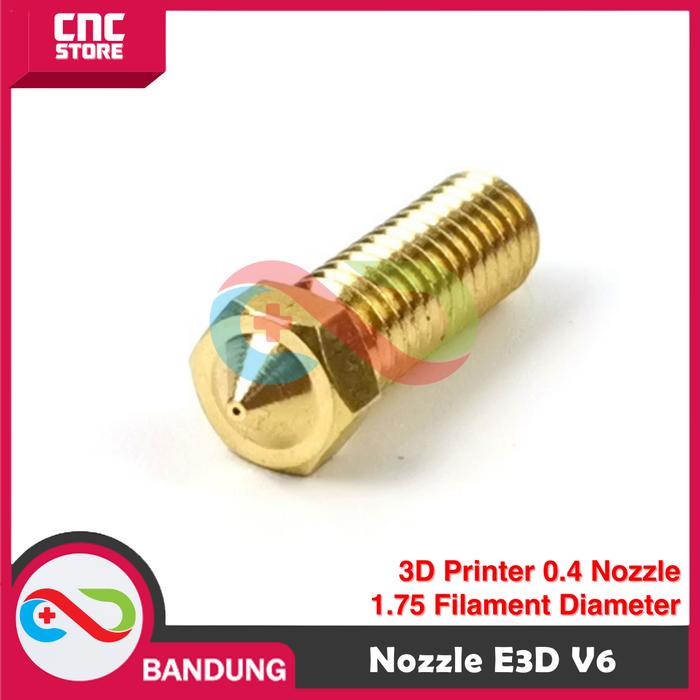 Promo 3D PRINTER NOZZLE E3D V6 0.4 NOZZLE, 1.75 FILAMENT DIAMETER ...