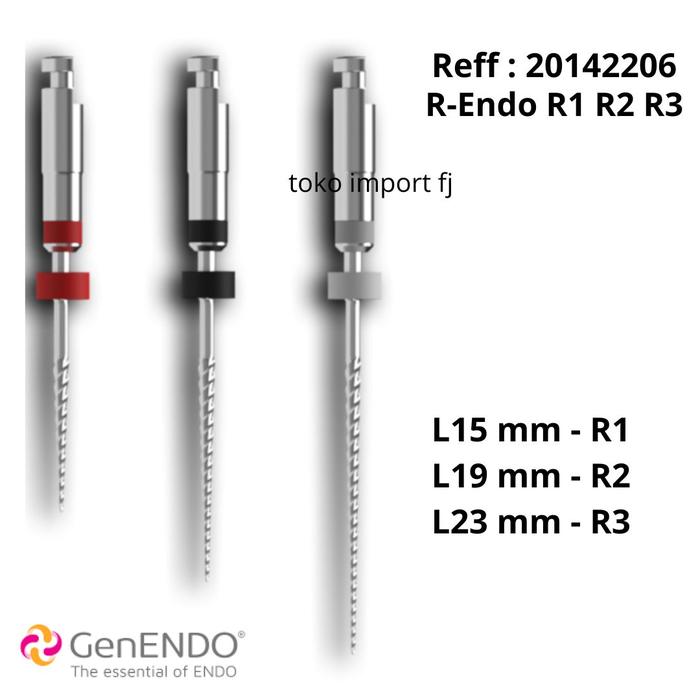 Jual GenENDO Classic R-Endo Set of 3 R1 R2 R3 Jarum Endo Saluran Akar ...