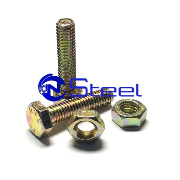 Jual Baut Mur Hexagon Kuning M6 x 15mm | Hex Bolt Galvanis 6X15 - Kota ...