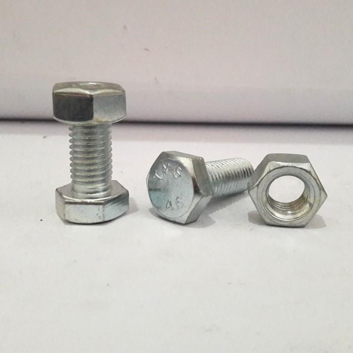 Jual BAUT BESI SIKU LUBANG + MUR M8 - 8 X 15 (1,5 CM) KROM PUTIH GALVANIS - Jakarta Timur ...