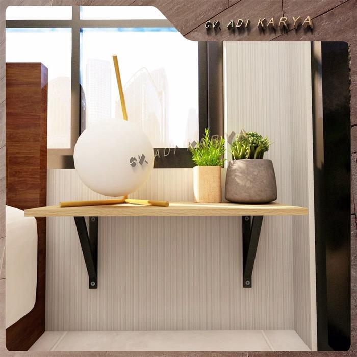 Jual Rak Besi Siku Rak Dinding Minimalis Gantung Tempel Tembok - 35Cm ...