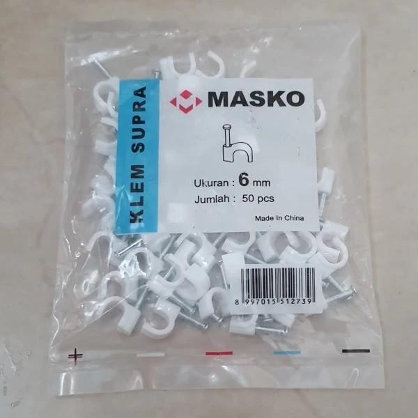 Jual KLEM MASKO SUPRA NO 6 TAPE CABLE CLAMP PAKU BETON UKURAN 6MM ISI ...