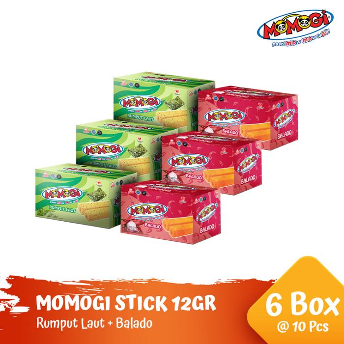 Promo Momogi Rumput Laut [3 Box] + Momogi Balado [3 Box] 12gr - Kab ...