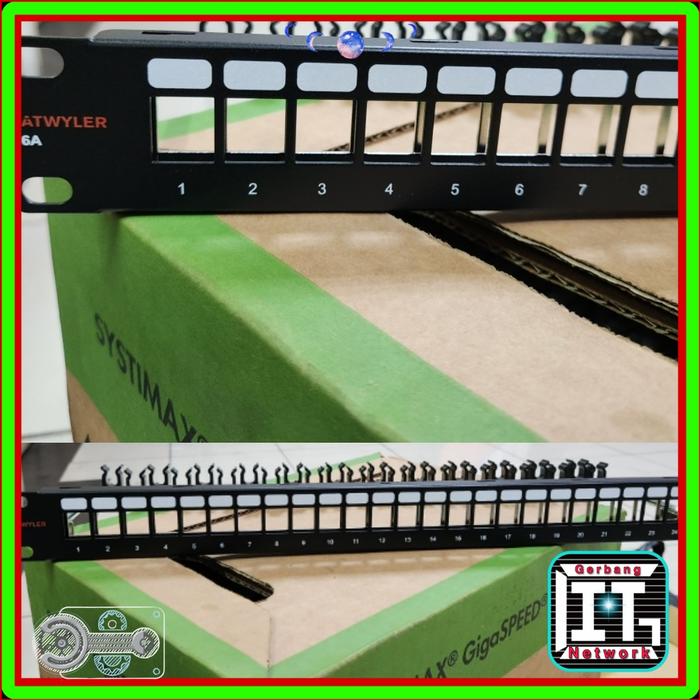 Jual Datwyler patch panel 24 port cat 6A S/FTP Patchpanel FTP Cat6A ...