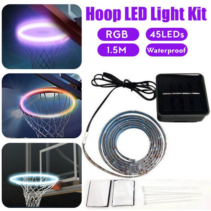 Jual Co Basketball Hoop Sensor-Activated Rgb 45 Led Solar Strip ...