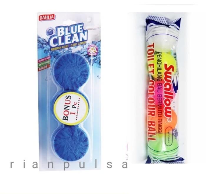 Jual Dahlia Blue Clean Tablet Bola Pembersih Kloset Bebek Biru Air ...