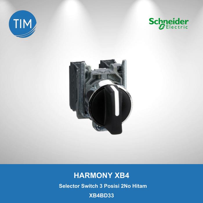 Jual Schneider Electric XB4 Selector Switch 3 Posisi 2NO - Hitam ...